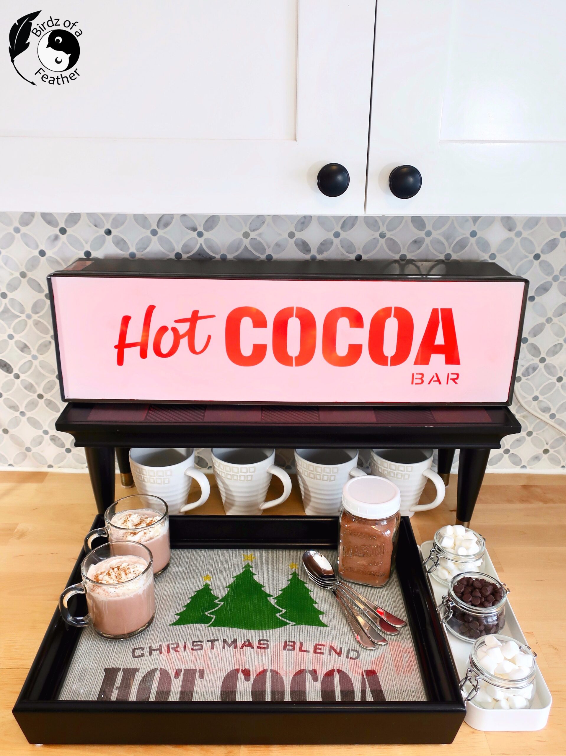 Hot Cocoa Bar Sign - Light it Up! - Birdz of a Feather