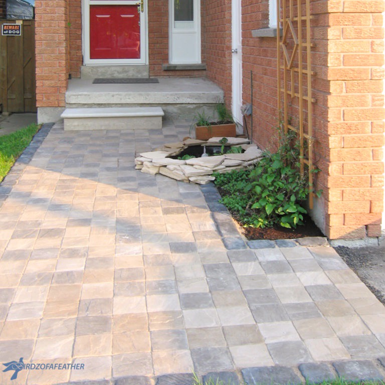Front Paver Walkway Makeover - Birdz of a Feather