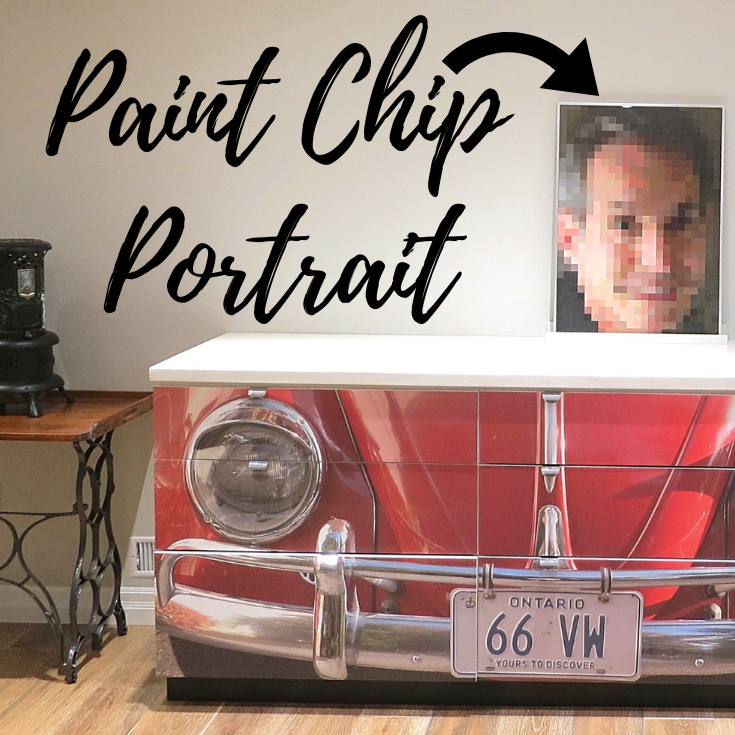 Paint Chip Art - DIY Paint Chip Portrait - Birdz of a Feather