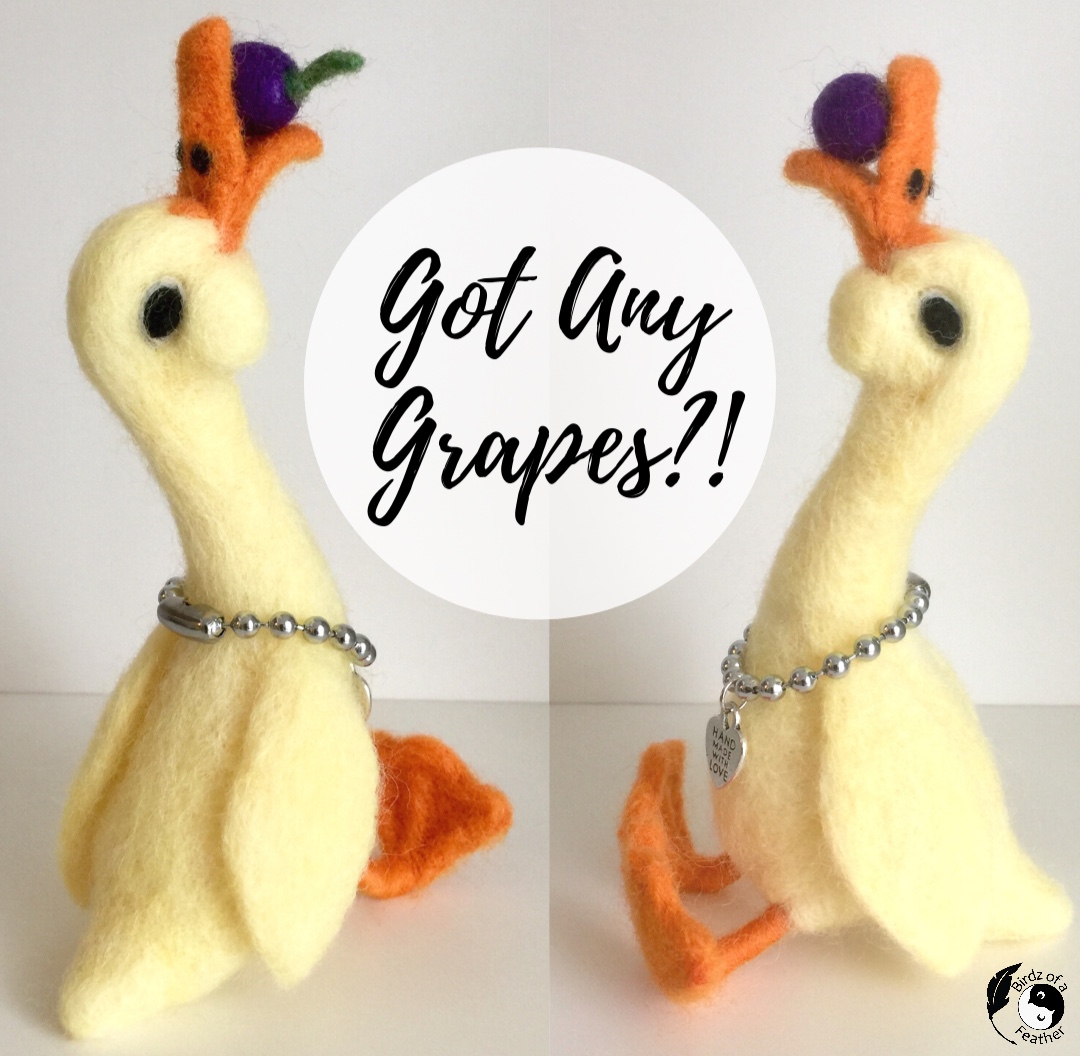 Needle Felted Duck - Got Any Grapes? - Birdz of a Feather