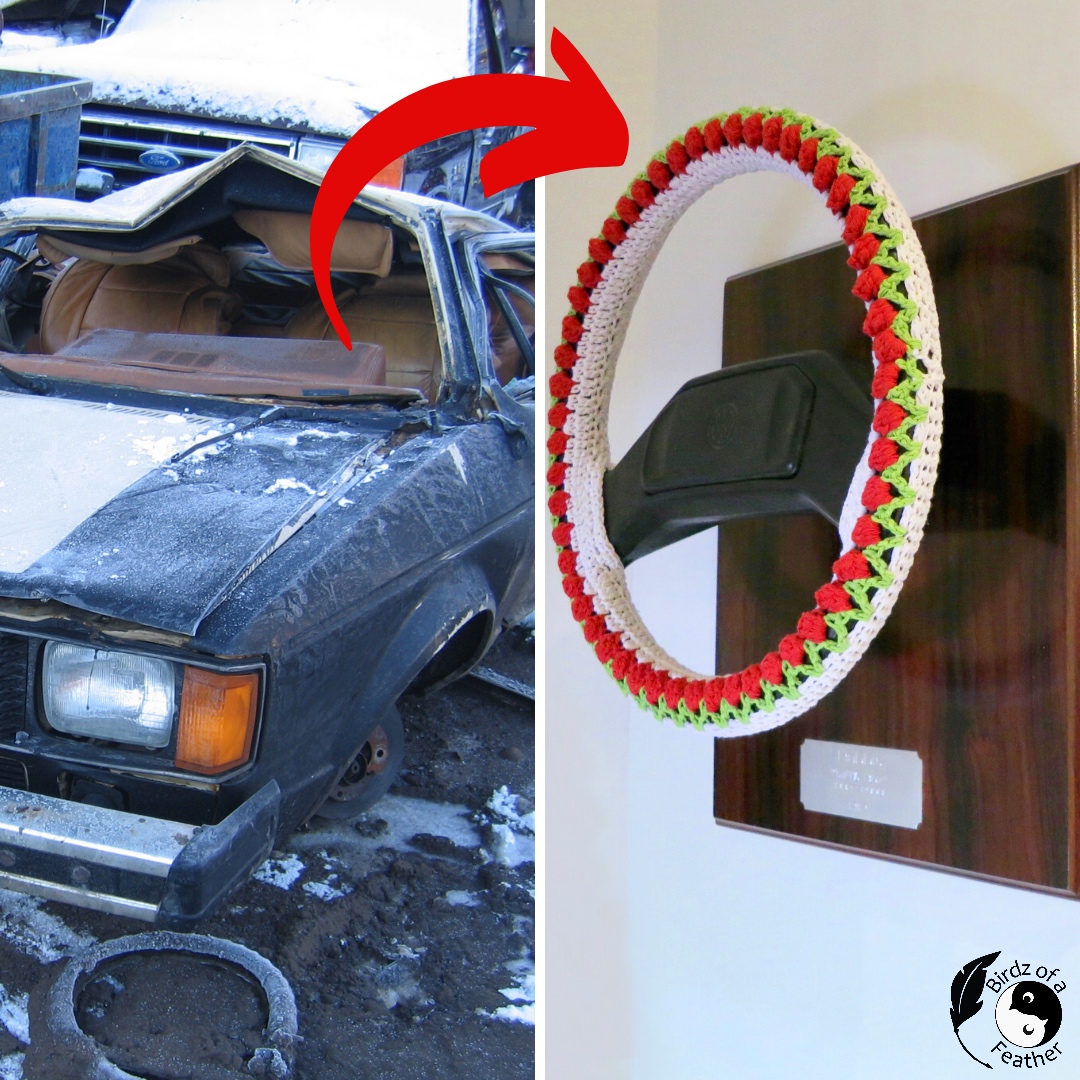 Steering Wheel Cover DIY- How I Crushed Hubs' Car - Birdz of a Feather