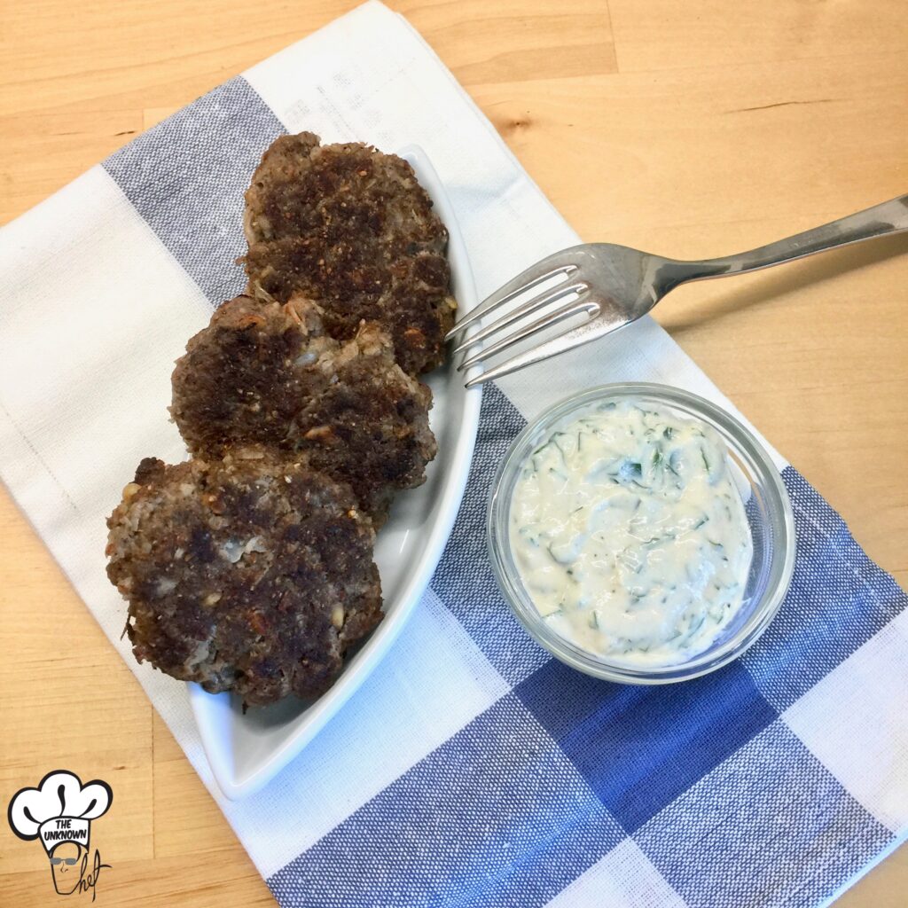 Recipe for Kibbeh Beef Patties - Gluten Free - Birdz of a Feather